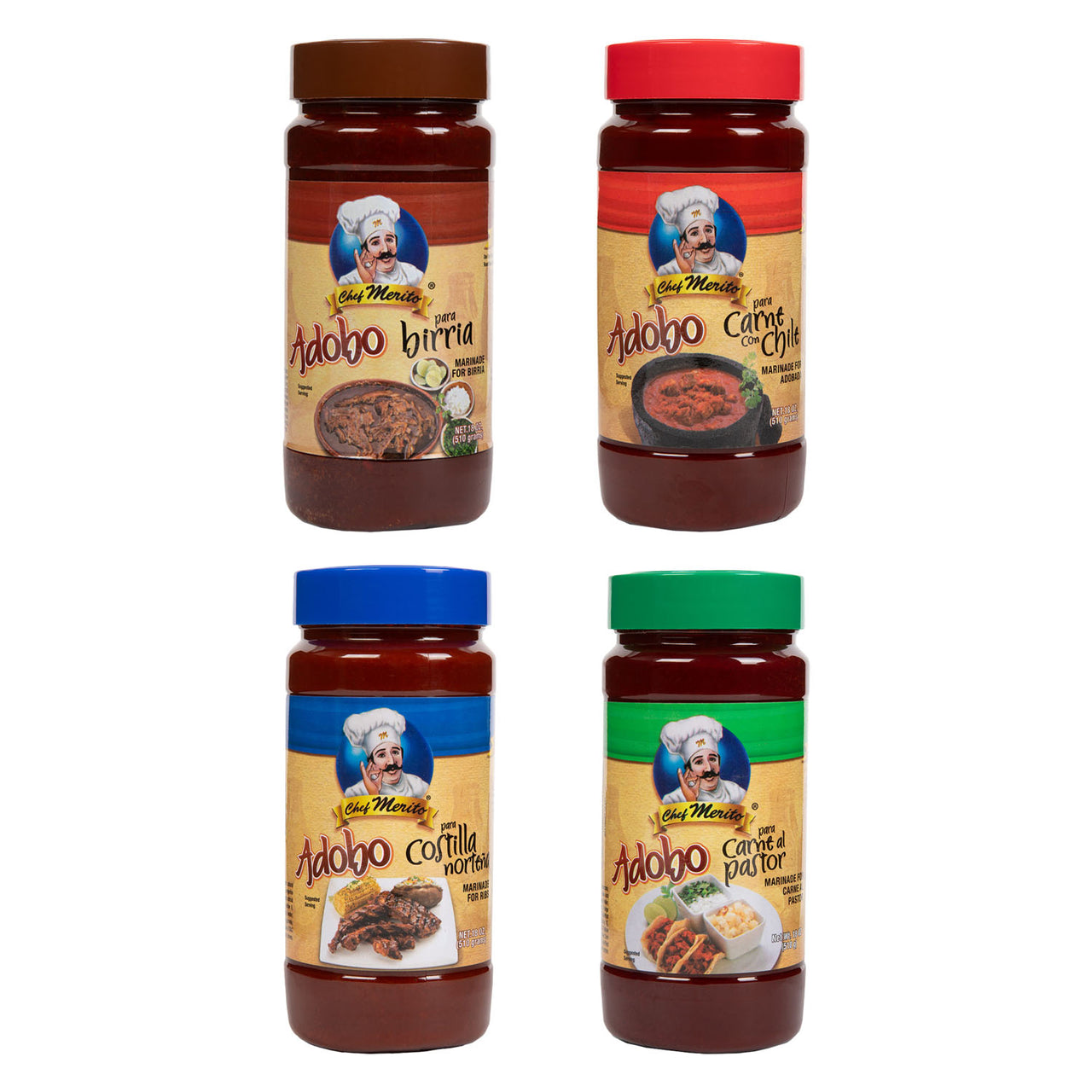 4 - 18 OZ. ADOBOS — ¡Envío Incluido! – Chef Merito